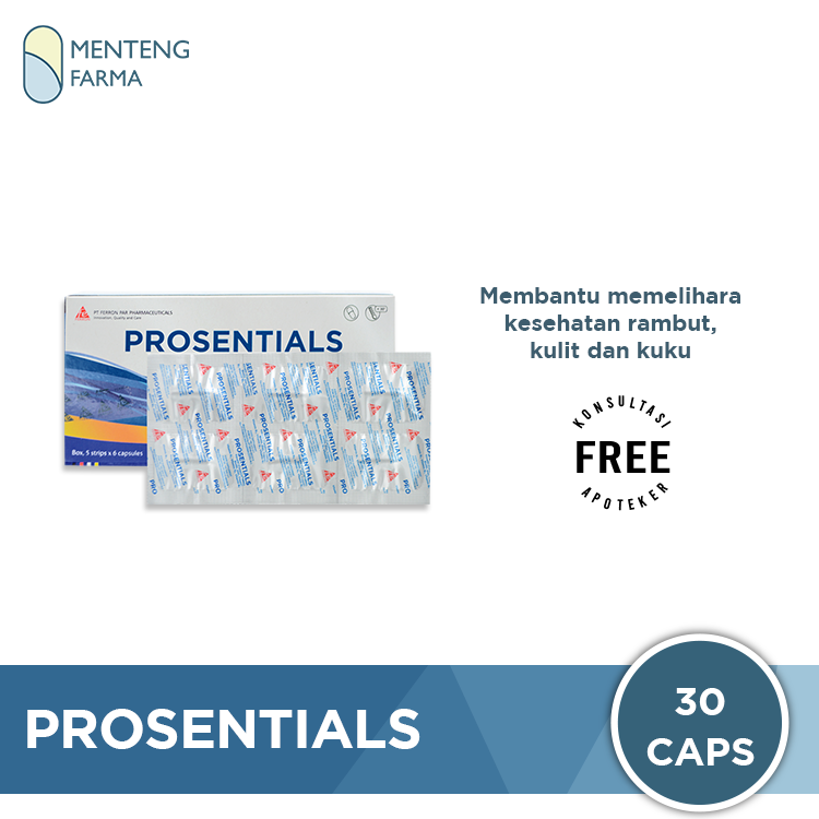 Prosentials 30 Kapsul - Suplemen Kesehatan Rambut, Kuku, dan Kulit – Apotek