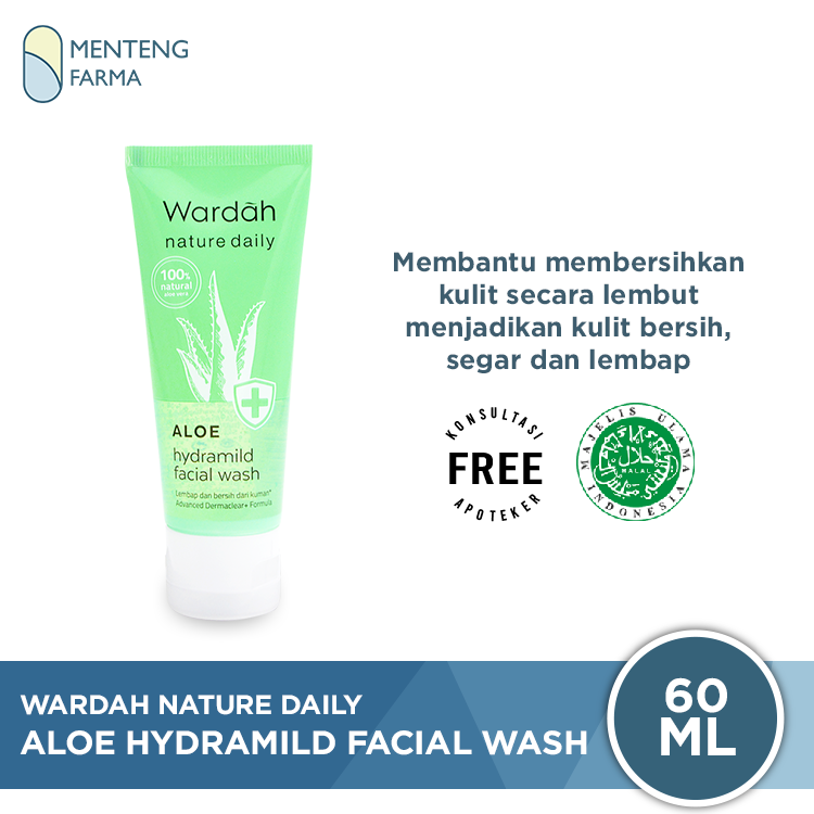 Wardah Nature Daily Aloe Hydramild Facial Wash 60 ML – Apotek