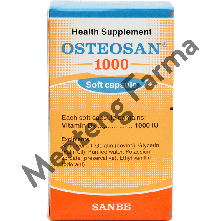 Osteosan 1000 IU 60 Kapsul - Suplemen Vitamin D3, Kesehatan Tulang, da ...