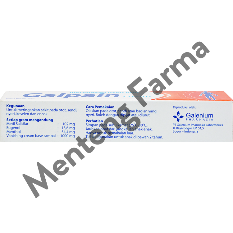 Galpain Cream 20 Gram - Salep Pereda Nyeri Otot, Sendi, Keseleo – Apotek