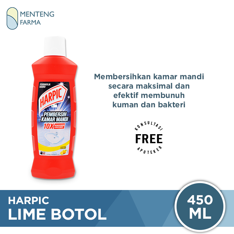 Harpic Lime Botol 450 ML - Pembersih Kamar Mandi Efektif Membunuh Kuma ...