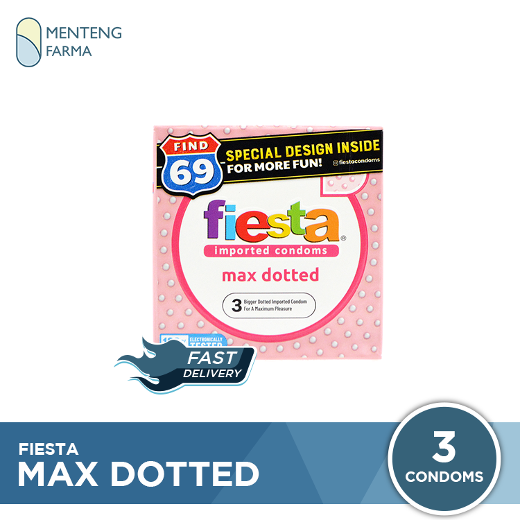 Kondom Fiesta Max Dotted - Isi 3 – Menteng Farma