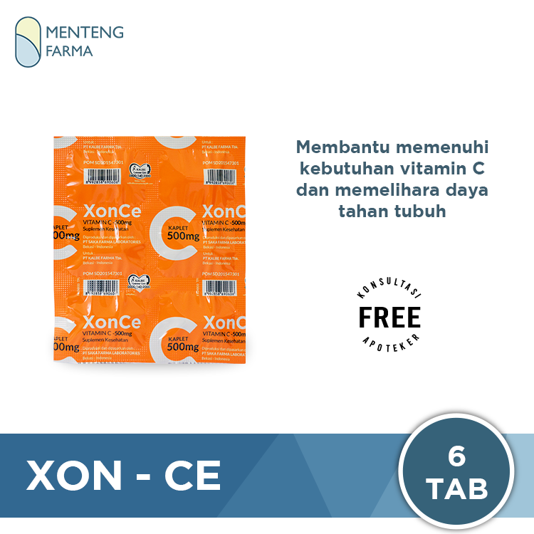 Xon-Ce 6 Kaplet - Suplemen Vitamin C 500 Mg – Apotek