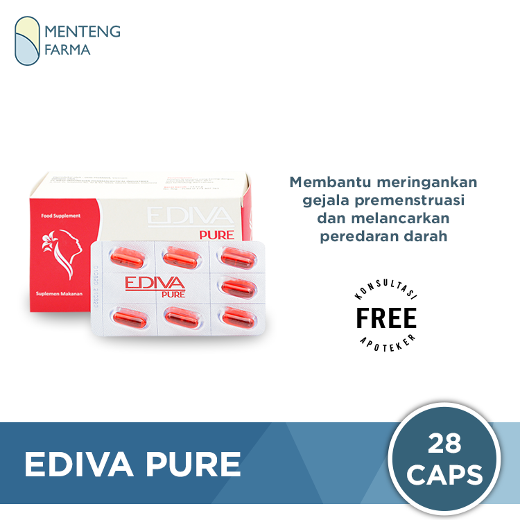 Ediva Pure 28 Kapsul - Obat Pelancar Datang Bulan – Apotek