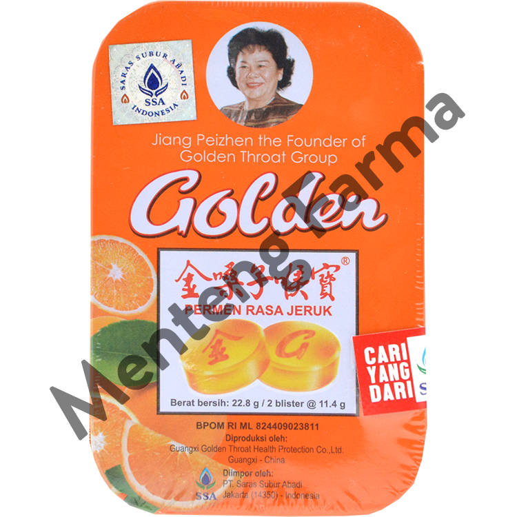 Golden Throat Lozenge Jeruk - Permen Pelega Tenggorokan – Apotek