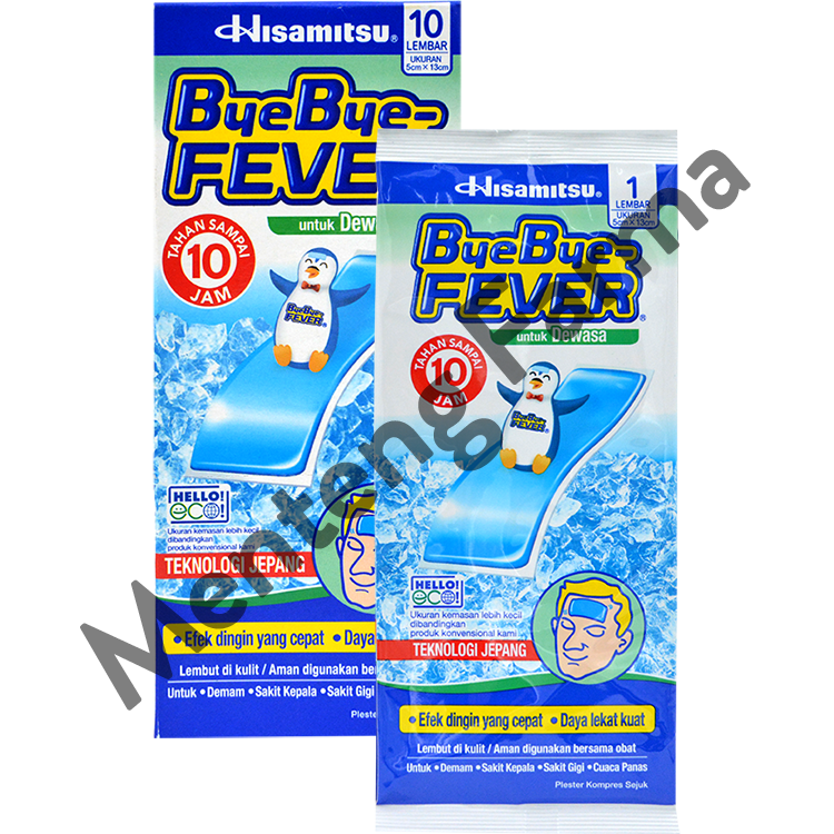 Byebye Fever Dewasa 1 lembar - Plaster Kompres Demam untuk Dewasa ...