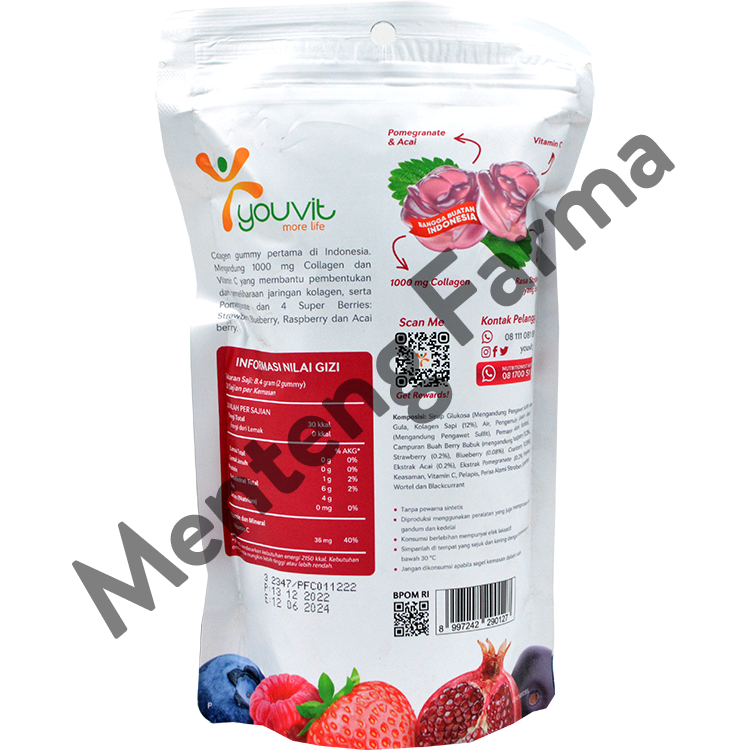 Youvit x Erha Collagen 60 Gummies - Gummy Kolagen Anti Aging – Apotek