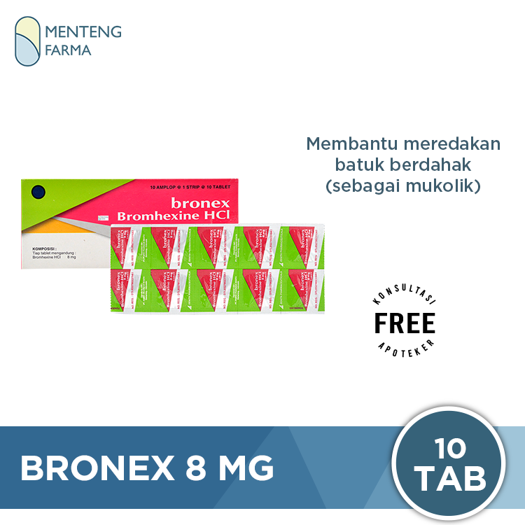Bronex 8 mg 10 Tablet - Obat Batuk Berdahak – Apotek