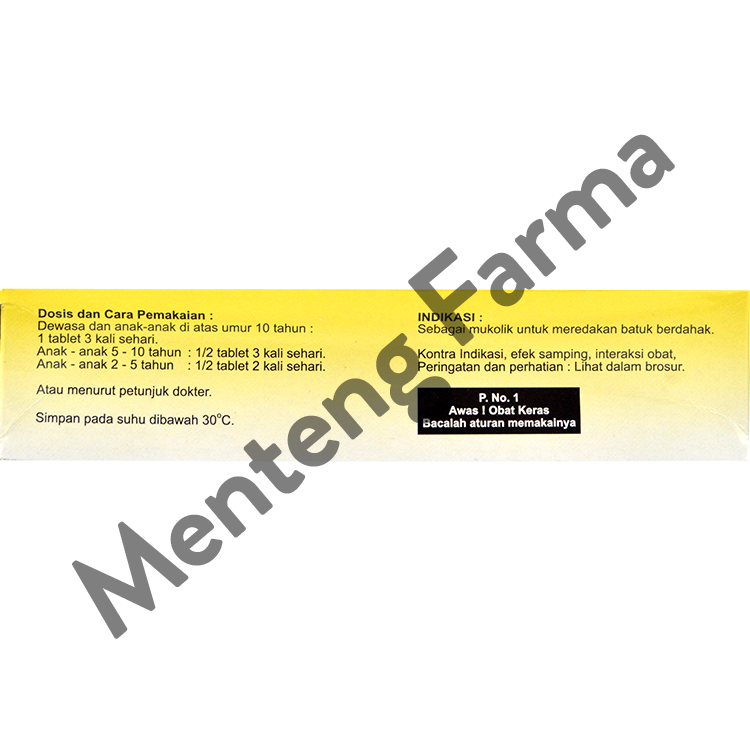 Bronex 8 mg 10 Tablet - Obat Batuk Berdahak – Apotek