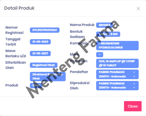 Bronex 8 mg 10 Tablet - Obat Batuk Berdahak – Apotek