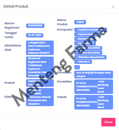 Cebex 10 Kaplet - Suplemen Multivitamin Untuk Kesehatan Tubuh – Apotek