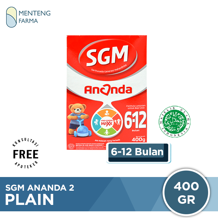 SGM Ananda 2 (6 - 12 Bulan) Formula Bayi Bubuk 400 Gram – Apotek